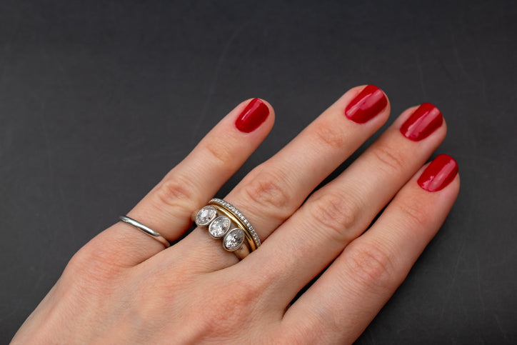 Trend Watch: Stacking Rings! Great Way To Mix Textures And Metal Color